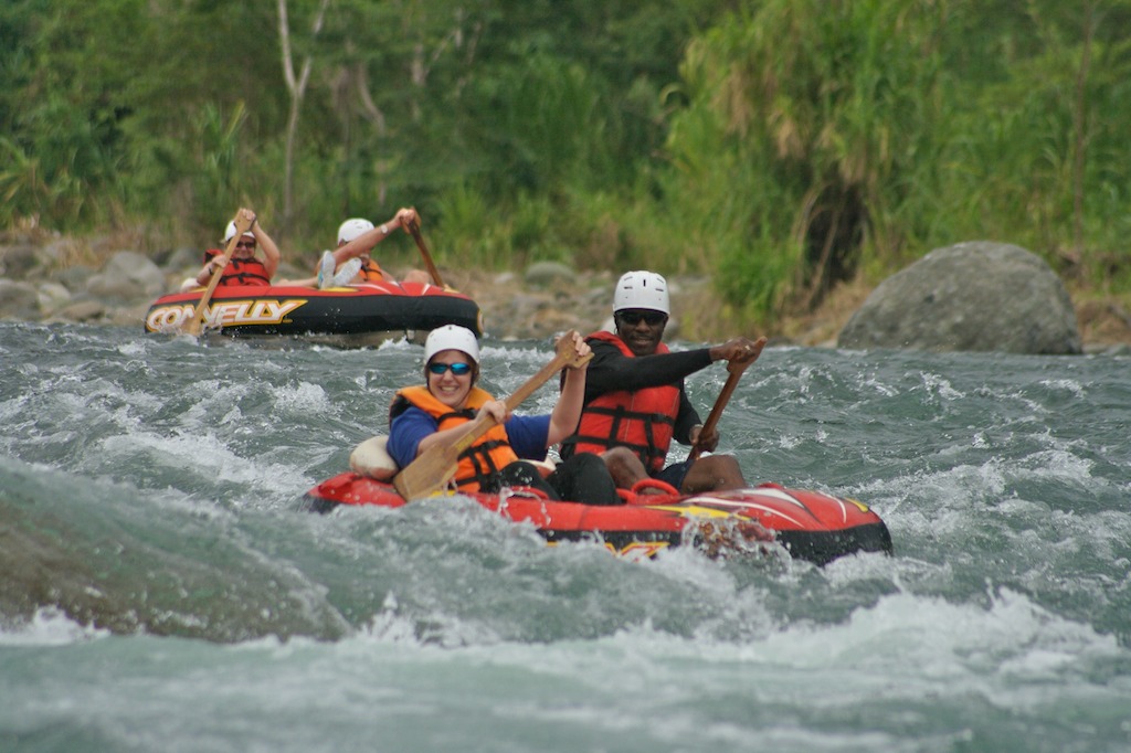 Tubing Whitewater Rapids on the Estrella River